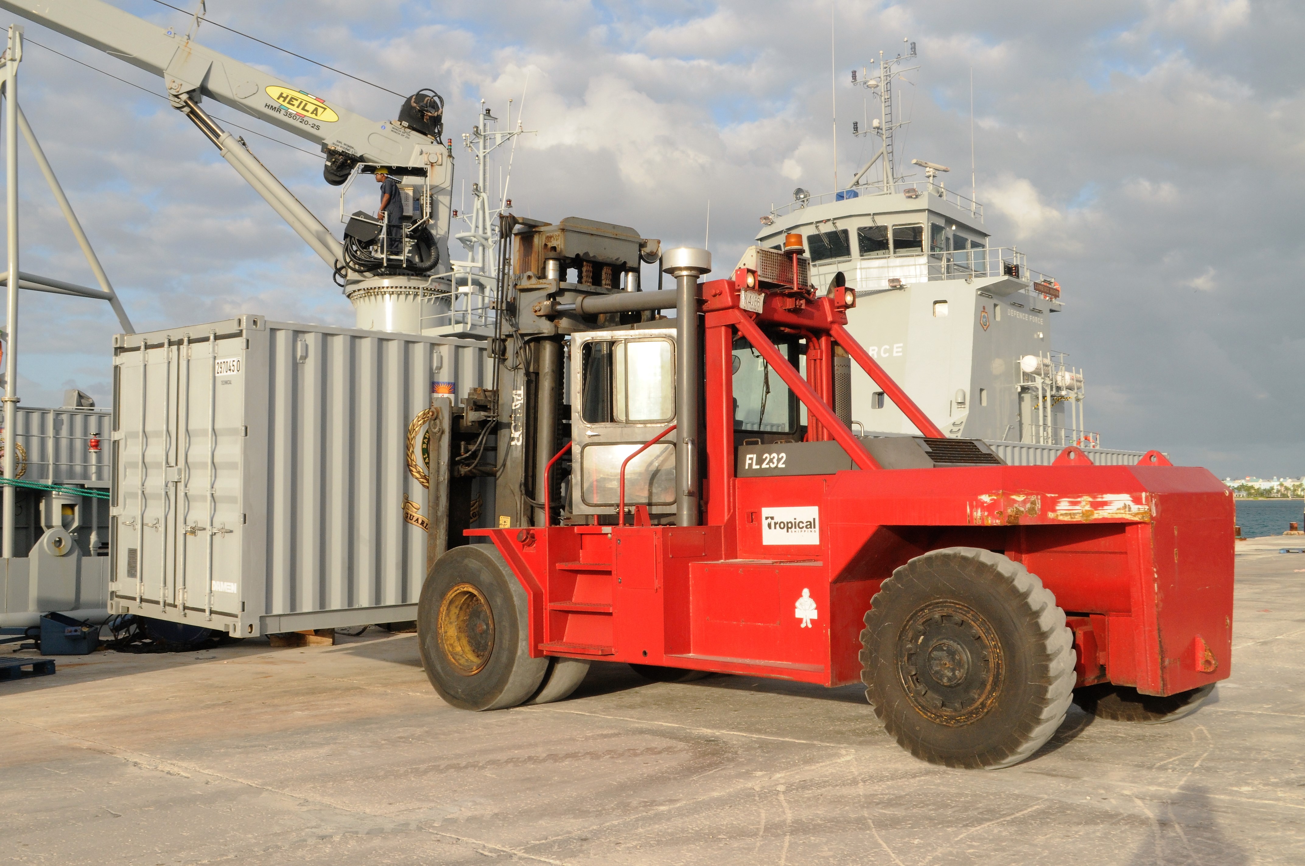 One of the Defence Force’s 17-piece containerized mobile bases is being ...