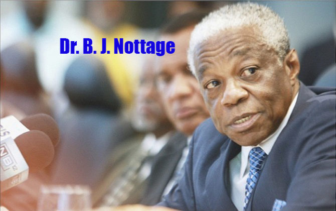 PM Minnis described the late Dr. B. J. Nottage as “a Bahamian patriot ...