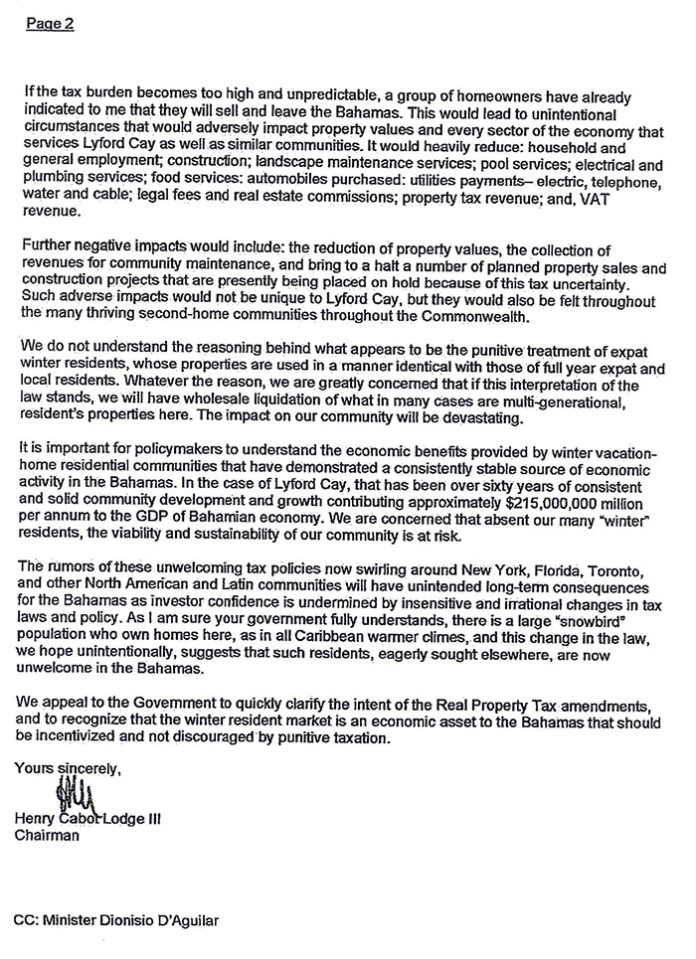 The famous letter uncovered by Bahamas Press now is a causing reaction ...