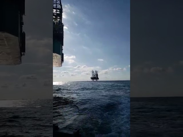 OIL Drilling Devices off Eight Mile Rock, Grand Bahama – Close UP ...