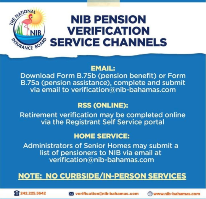 New verification service channels for pensioners at NIB | Bahamaspress.com