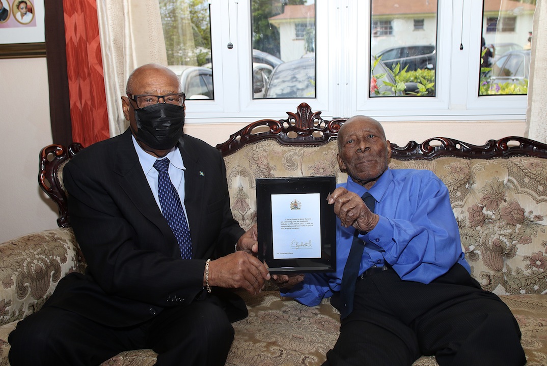 Captain Jeremiah Gibson turns 100 years, and receives a congratulatory ...