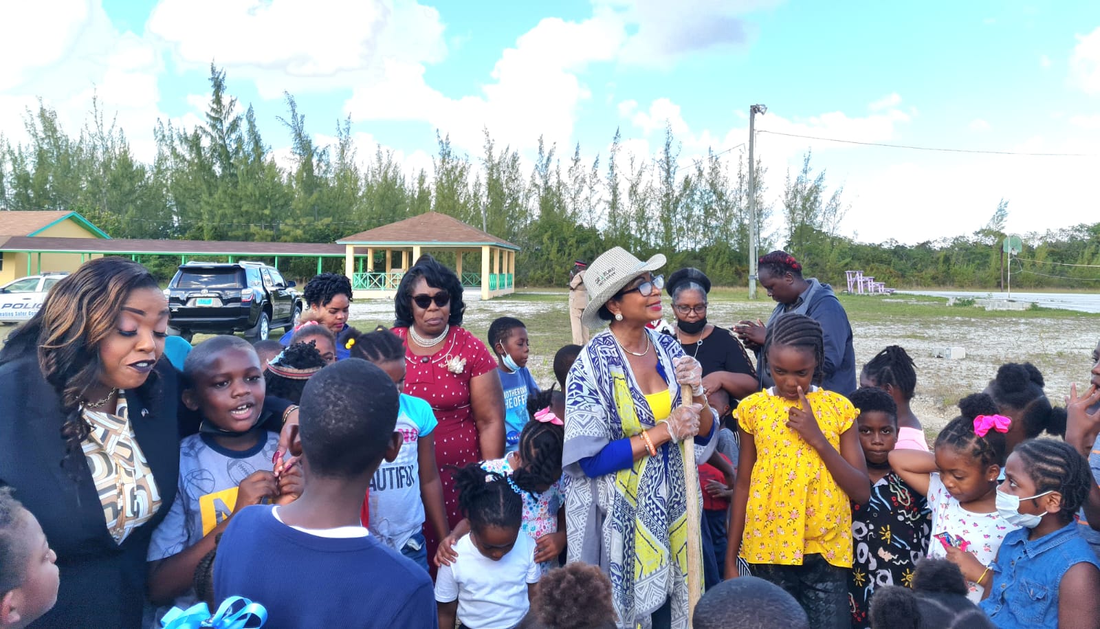 First Lady Ann Marie Davis hits the ground on Cat Island planting trees ...