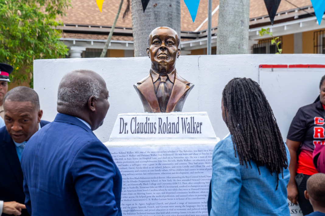 PM DAVIS joined educators and students in the unveiling of Dr. Claudius Roland Walker statue ...