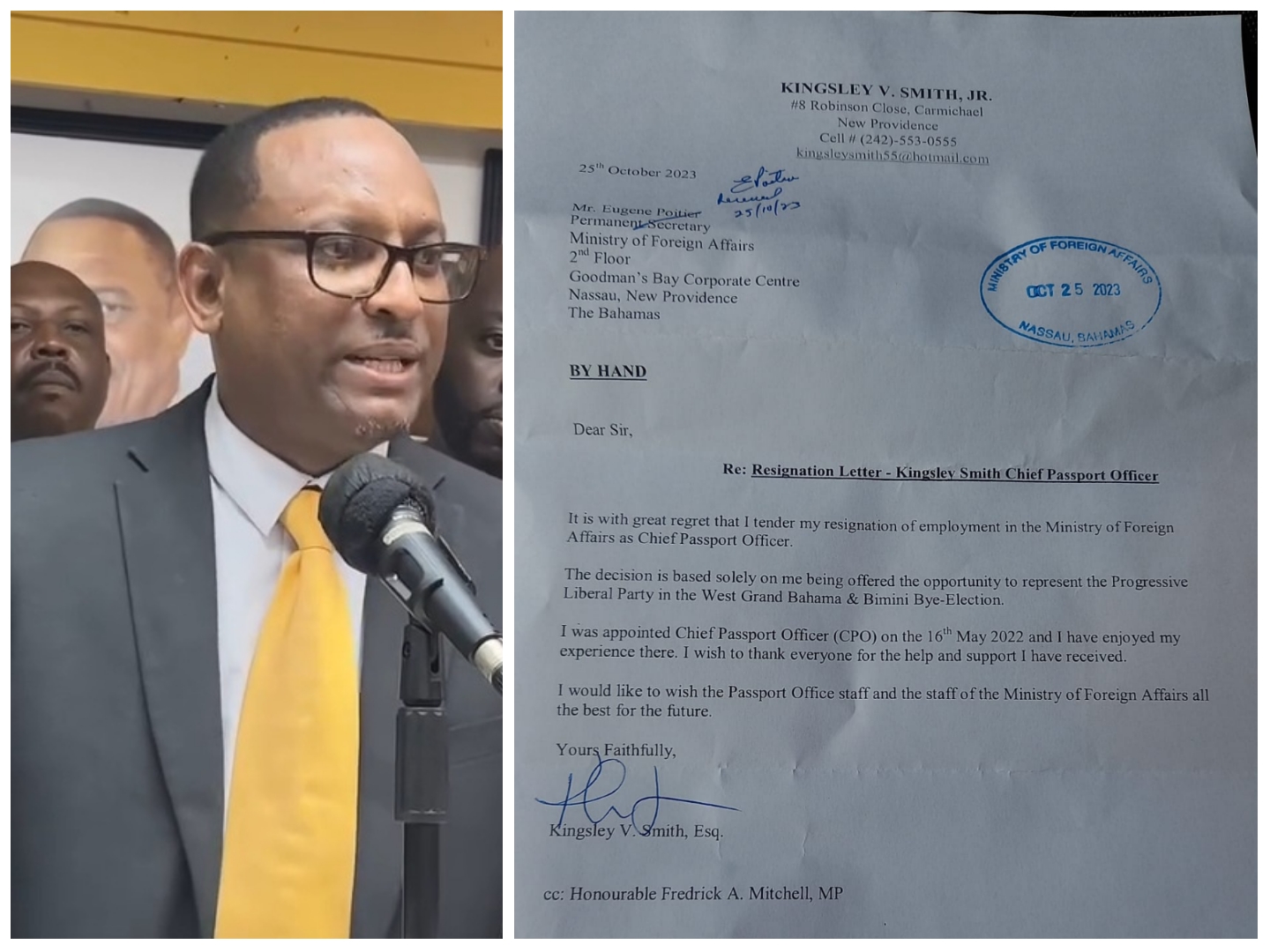 Kingsley Smith tenders his resignation as Chief Passport Officer ...