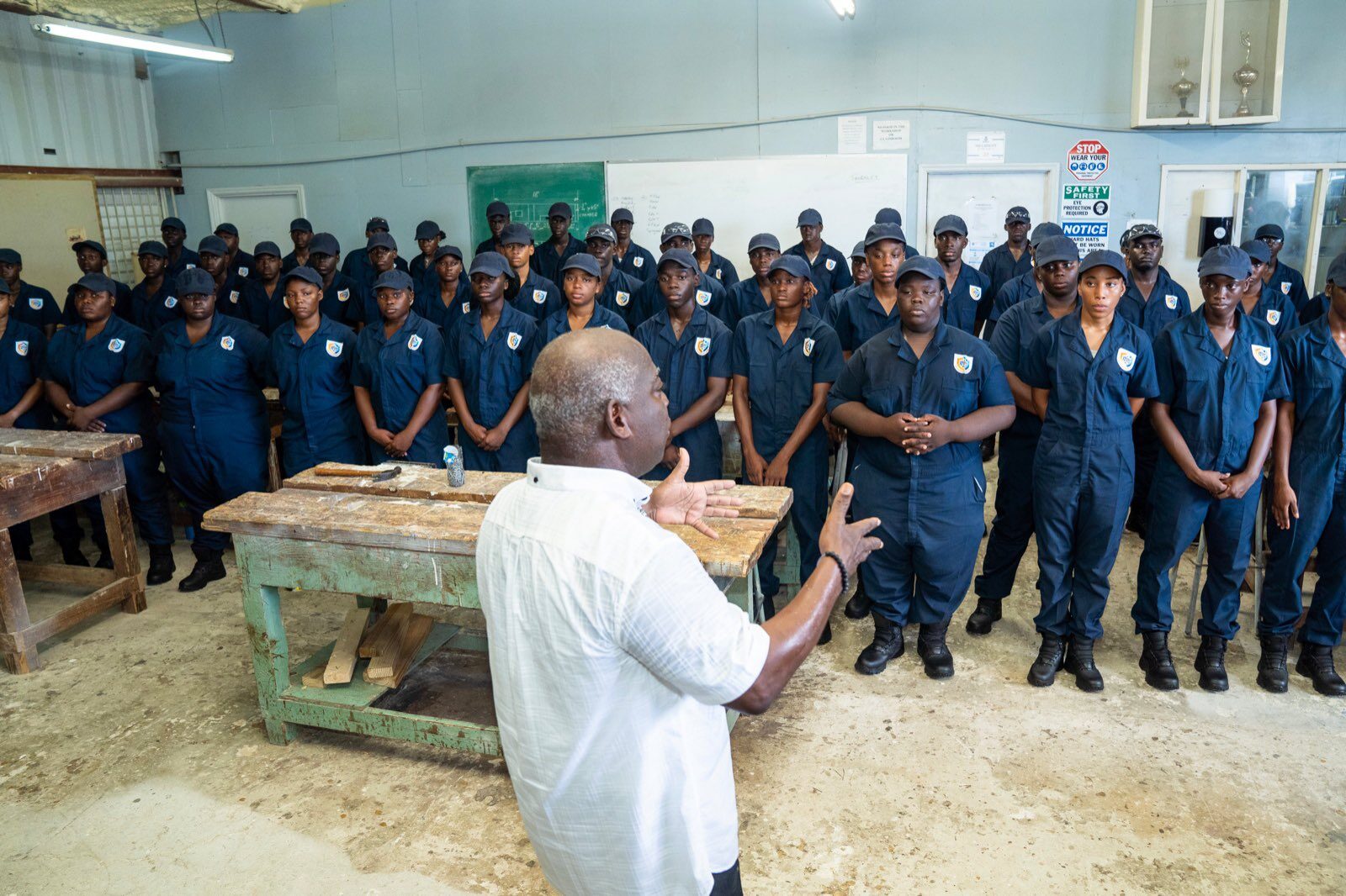 PM Davis pays a visit to the National Youth Guard cohorts ...