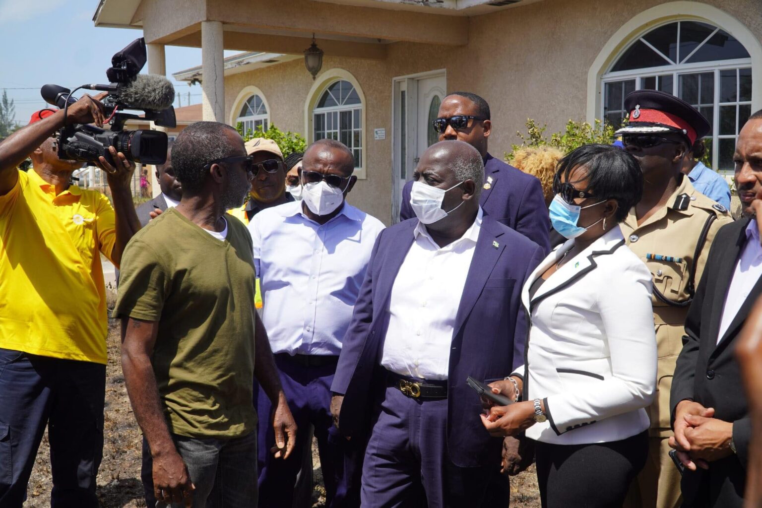 Prime Minister Davis visits fire-stricken areas in Grand Bahama and ...
