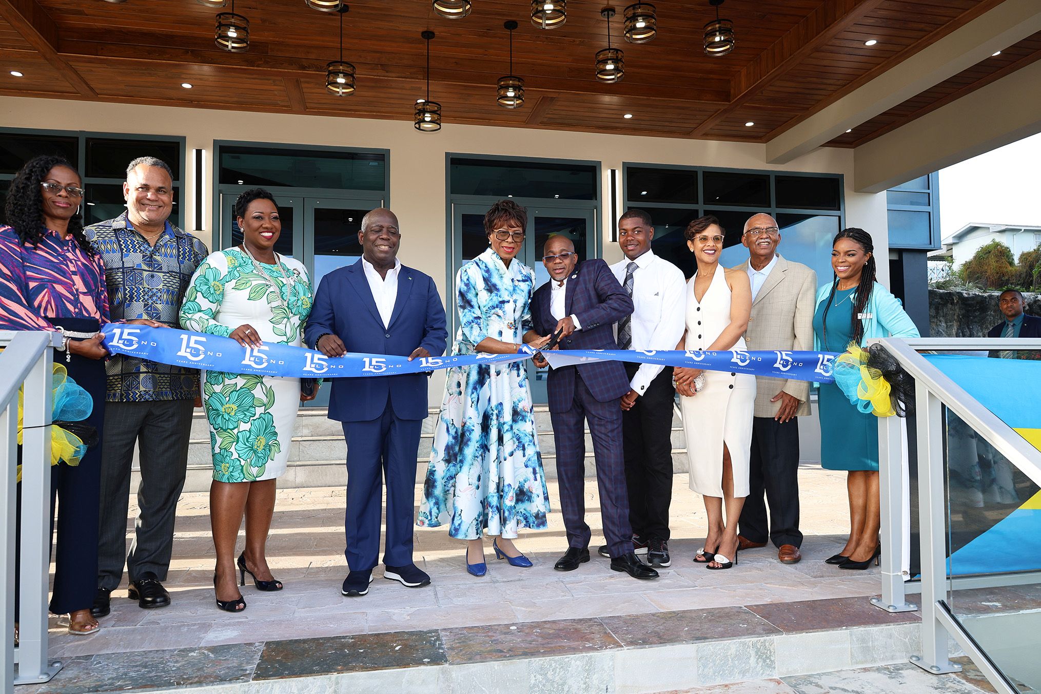 Dame Cynthia Pratt cuts the ribbon to the new Leno Corporate Centre ...