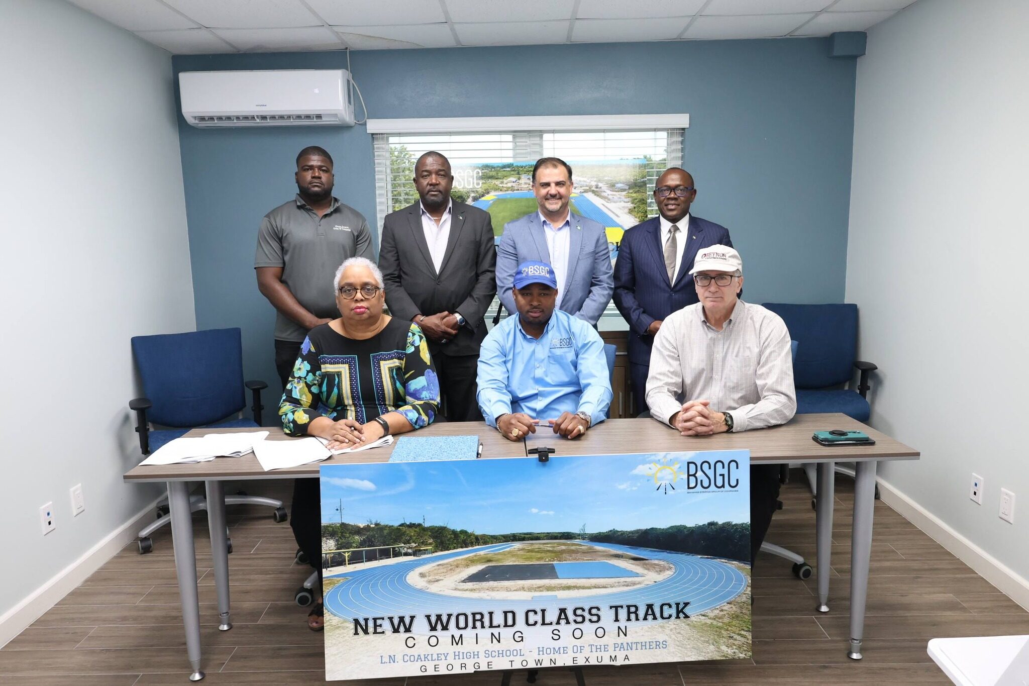 Bahamas Striping Group for donating athletic track infrastructure to L ...